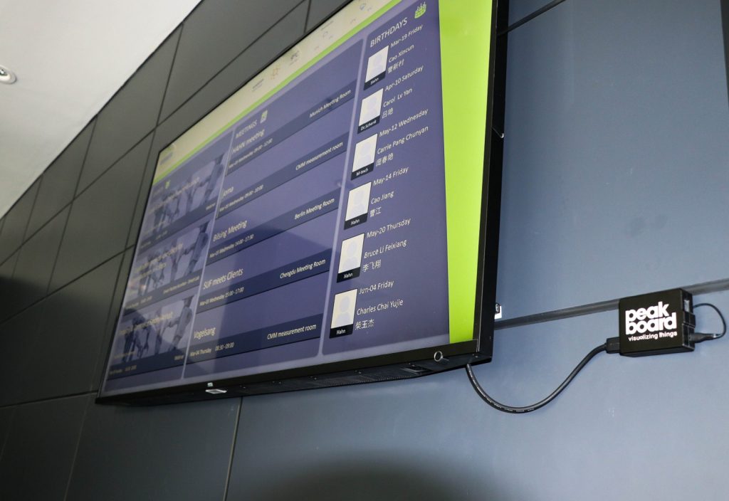 Reception Dashboard - Smart Factory Kunshan
